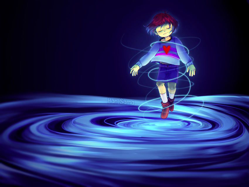 Safebooru - 1other 2017 2d ambiguous gender artist name blue shirt ...