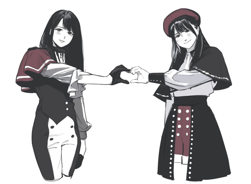 Safebooru - 2girls bang dream! bang dream! it's mygo!!!!! beret black capelet black gloves black ...