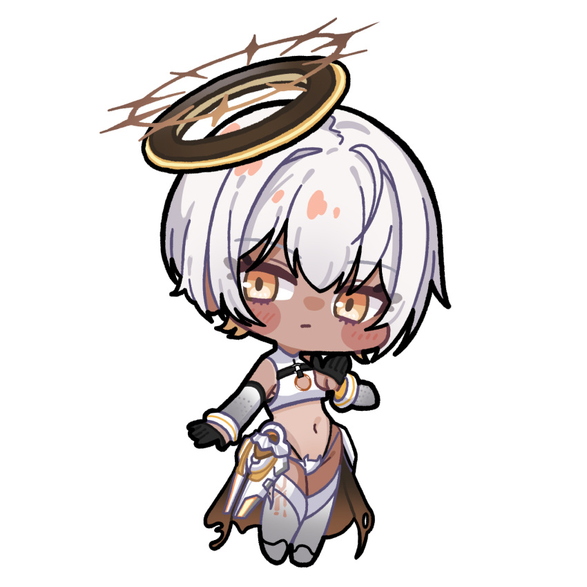 Safebooru - boots chibi dark-skinned female dark skin eternity (nikke ...