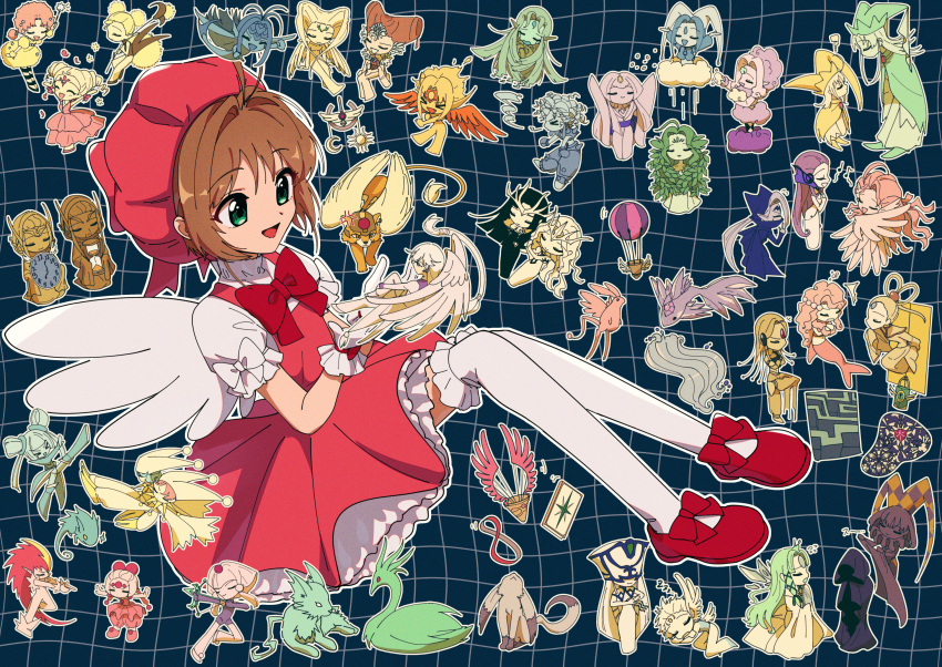 Safebooru - 1boy 6+girls :d absolutely everyone anger vein animal ...