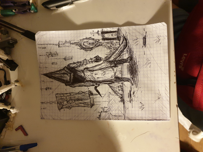 Safebooru - black and white horror (theme) irl photo pyramid head ...