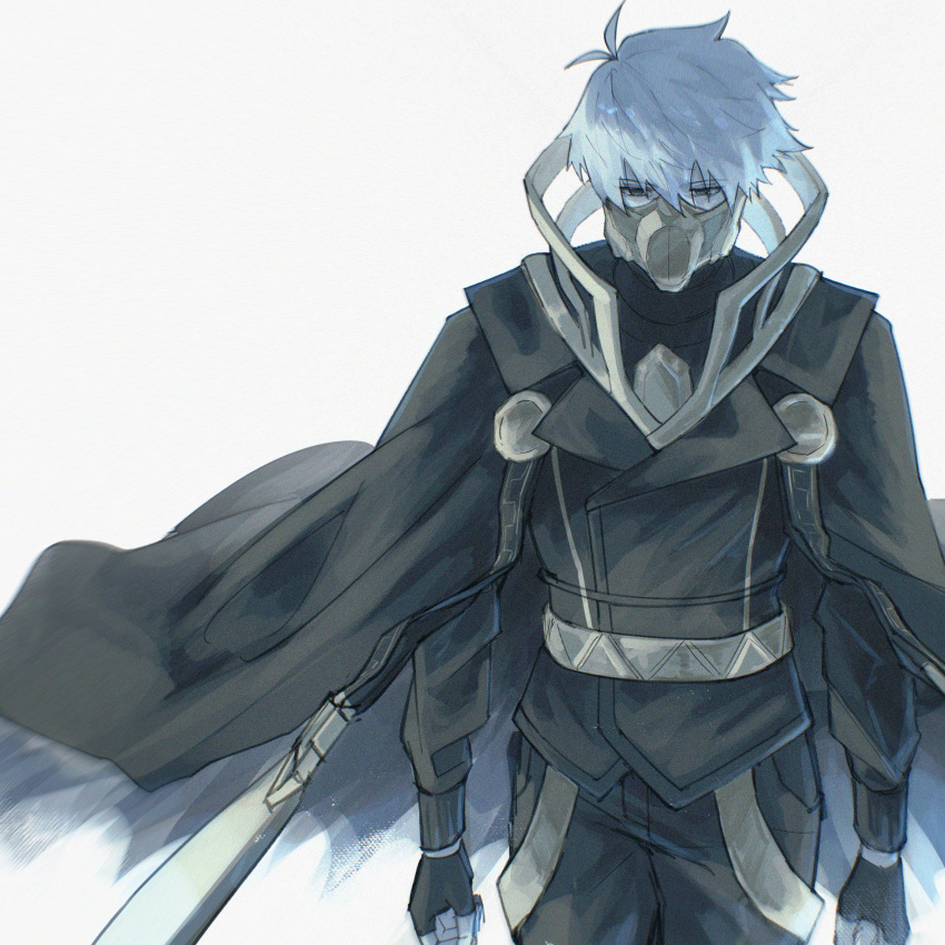 Safebooru - 1boy absurdres antenna hair black cape black eyes black ...