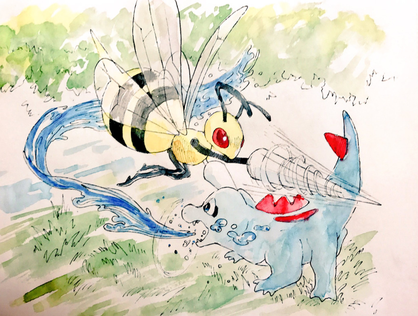 Safebooru - beedrill breath weapon commentary request full body highres ...
