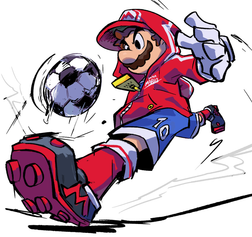 Safebooru - 1boy alternate costume ball blue shorts brown hair facial ...