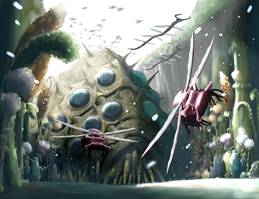 Safebooru - background bugs forest ghibli insect kaze no tani no ...