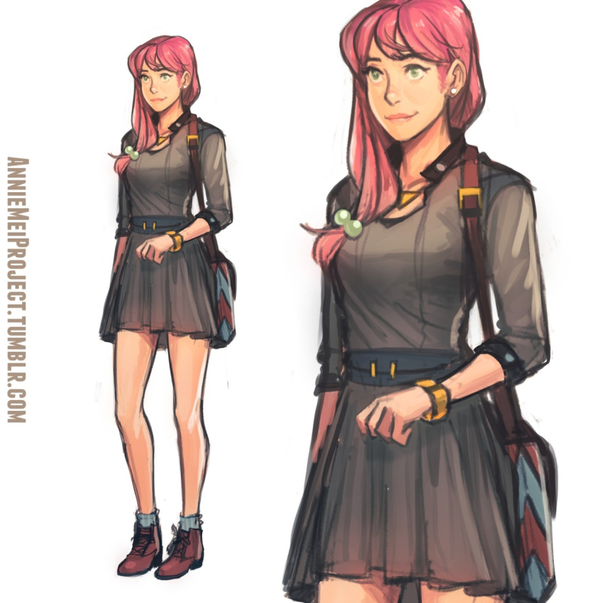 Safebooru - 1girl annie mei annie mei project bag bracelet caleb thomas ...