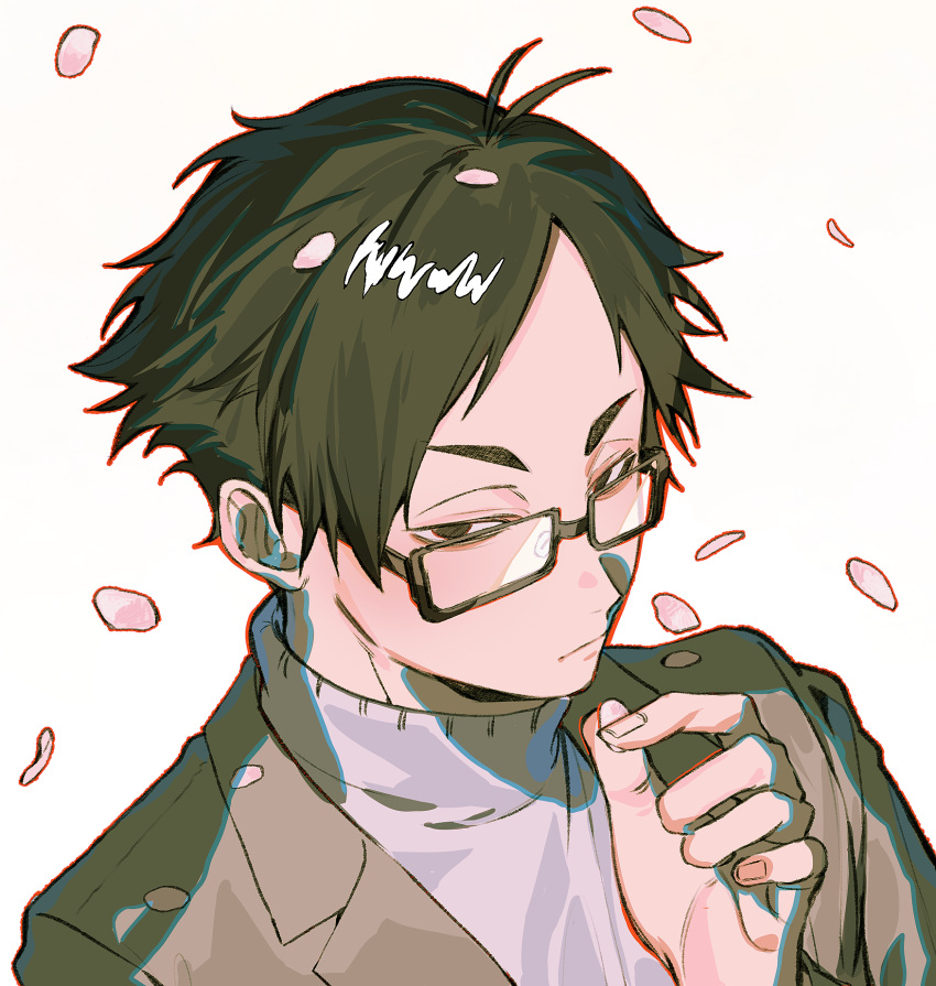 Safebooru - 1boy aged up akaashi keiji black-framed eyewear black hair ...