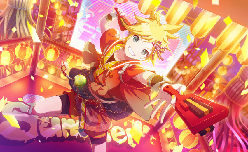 Safebooru - 1boy aqua eyes blonde hair colorful palette confetti game ...