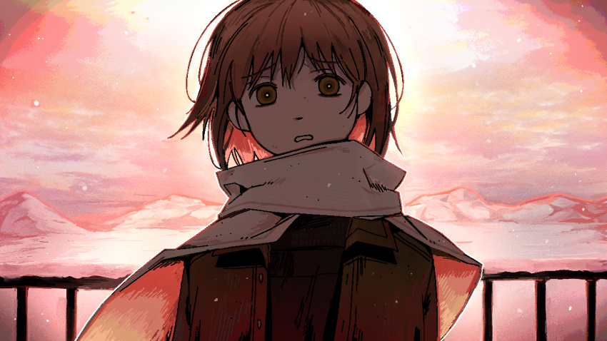 Safebooru - 1girl asya shubina backlighting bright pupils brown eyes ...