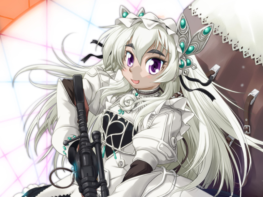 Safebooru - chaika trabant coffin cropped eyebrows gun highres hitsugi ...