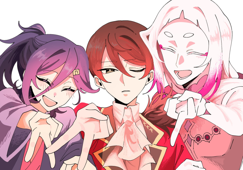 Safebooru - 3boys akaisi894 ascot brown eyes brown hair cecilus segmunt ...