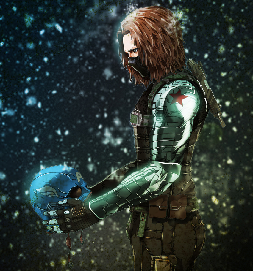 Safebooru - 1boy brown hair captain america the winter soldier cyborg ...