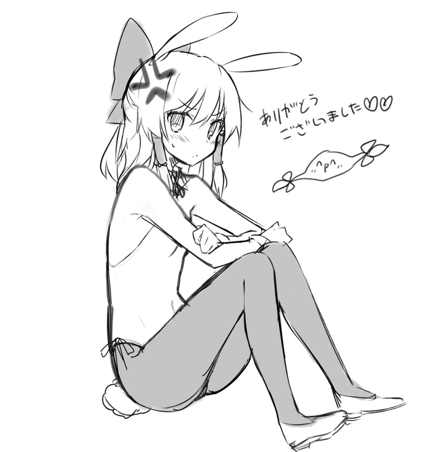 Safebooru - 1girl alternate costume anger vein animal ears blush bow bunny tail bunnysuit gap ...