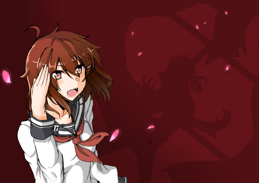 Safebooru - absurdres brown hair fang fumotewi hair ornament highres ...