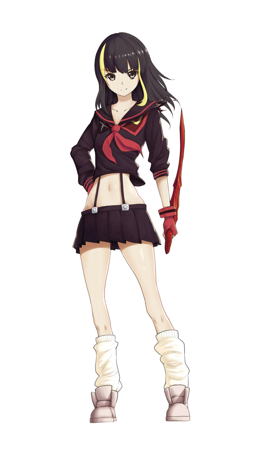 Safebooru - 1girl absurdres andou tsubaki black hair cosplay gloves ...