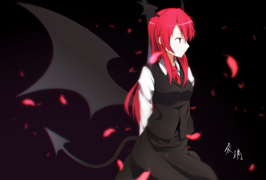 Safebooru - 1girl aono meri arms behind back blurry demon girl demon ...