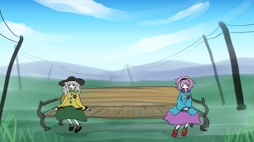 Safebooru - dress green eyes hairband hat komeiji koishi komeiji satori ...