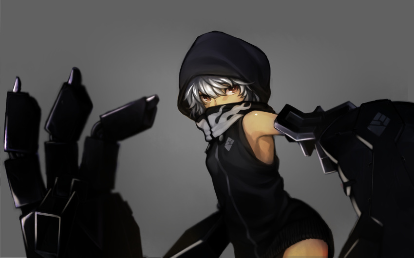 Safebooru - absurdres black rock shooter gauntlets highres ...