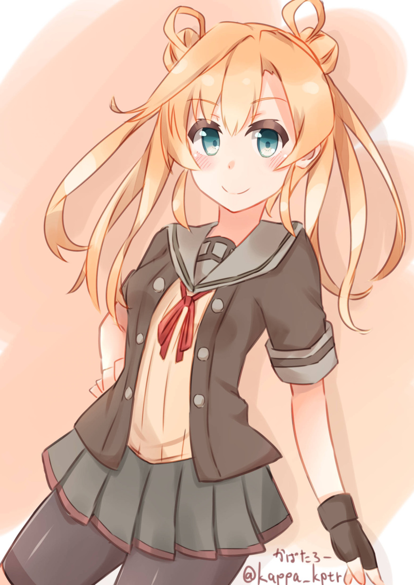 Safebooru - 1girl absurdres abukuma (kantai collection) bike shorts black gloves black skirt ...