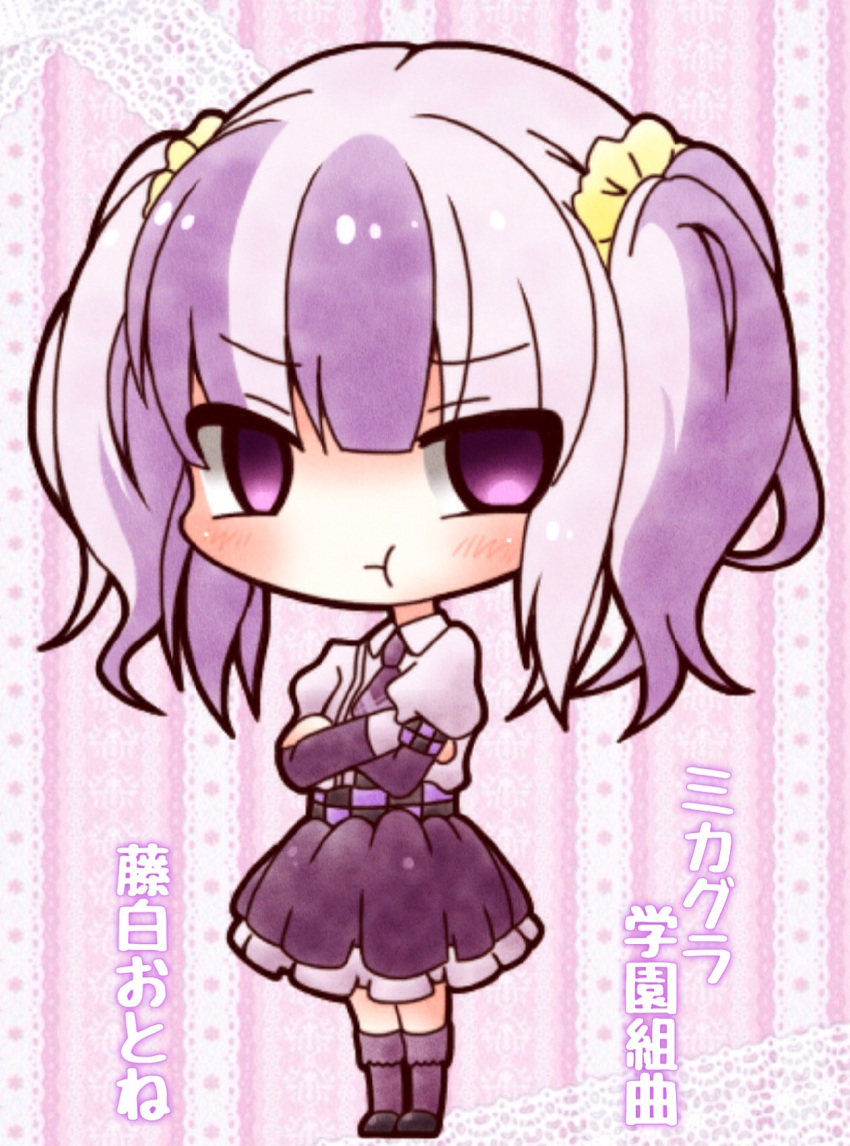 Safebooru - 1girl :t chibi crossed arms fujishiro otone hair ribbon ...