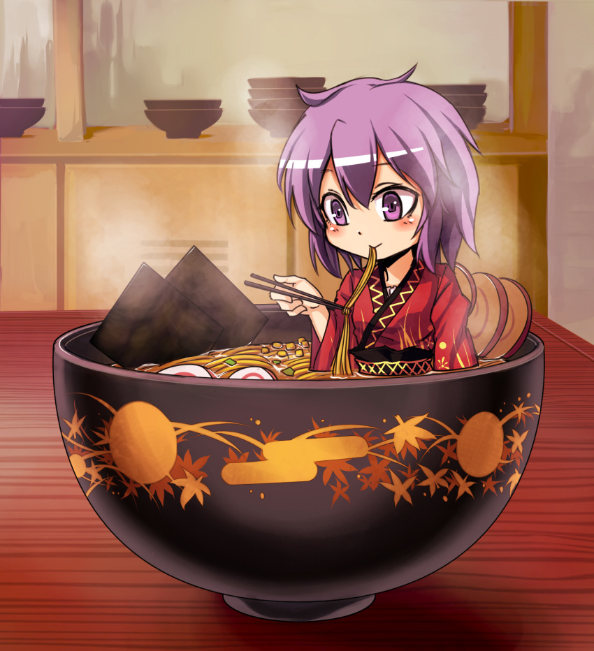 Safebooru - 1girl blush bowl chopsticks eating food highres in ...