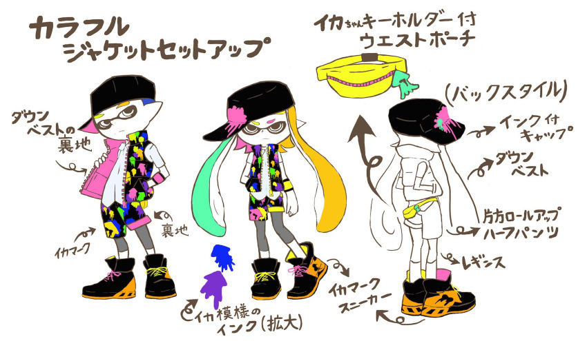 Safebooru - 1boy 1girl domino mask fanny pack hat highres inkling ...