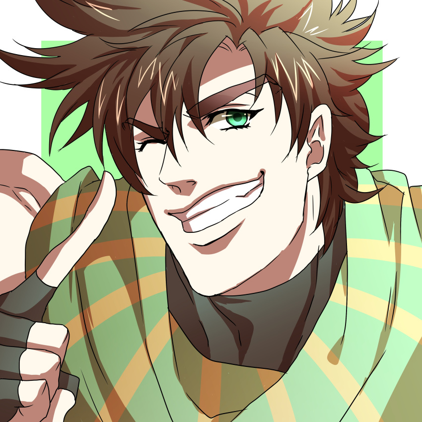 Safebooru - 1boy absurdres fingerless gloves gloves green eyes highres ...