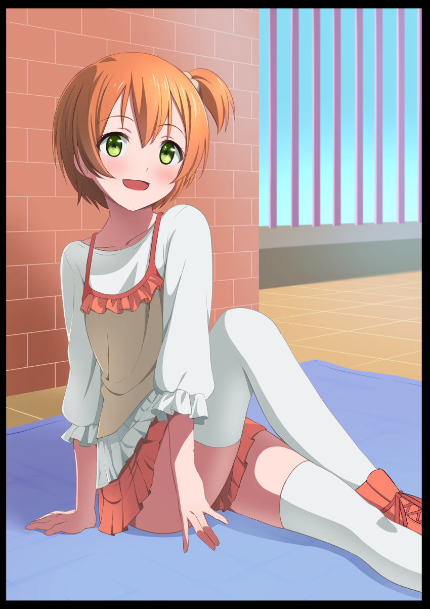 Safebooru - blush dress green eyes happy hoshizora rin love live! school idol project orange ...