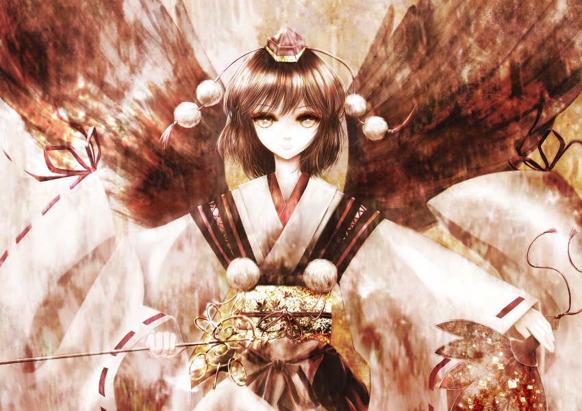 Safebooru - 1girl alternate eye color black hair black wings eyelashes ...