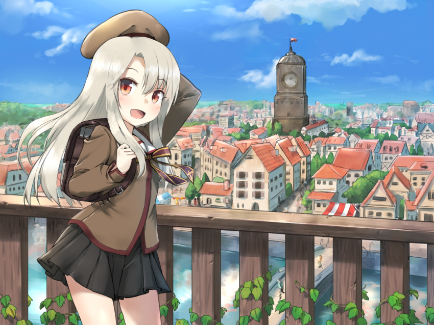 Safebooru - 1girl :d beret black skirt blush city cleazul fate/kaleid ...