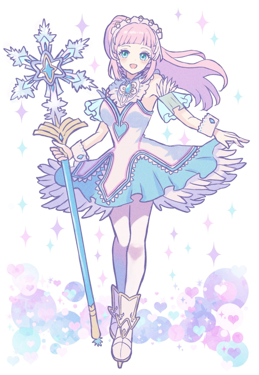 Safebooru - 1girl aqua eyes axe commentary dress feather trim felicia ...