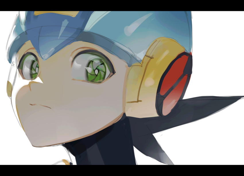 Safebooru - 1boy blue helmet close-up green eyes helmet highres jinsu ...