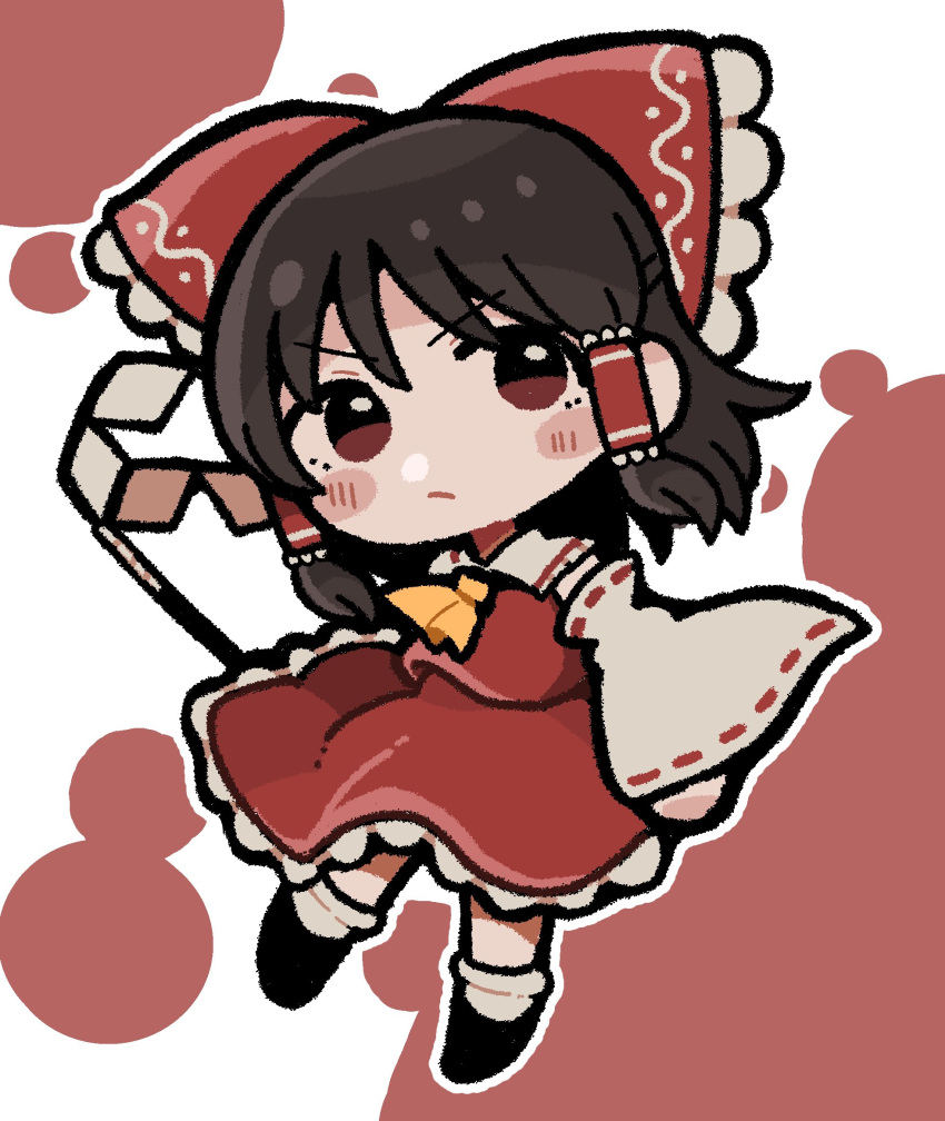 Safebooru 1girl Ascot Blush Bow Brown Hair Closed Mouth Detached 5872