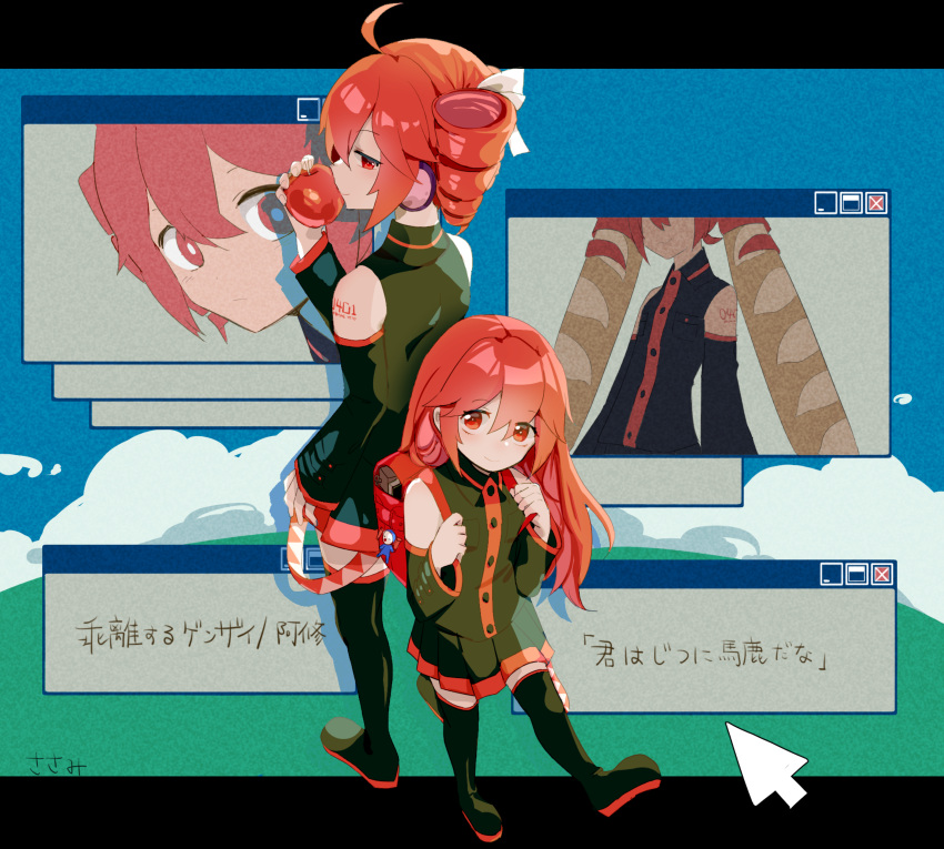 Safebooru - 1girl absurdres age progression aged down ahoge apple bag ...