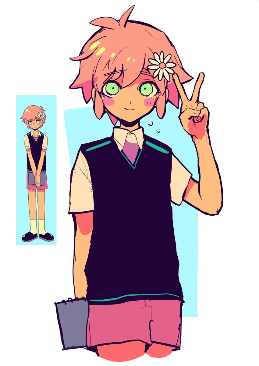 Safebooru - 1boy absurdres alternate costume basil (faraway) (omori) basil (omori) black sweater ...