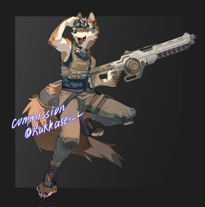 Safebooru - 1boy animal ears animal nose apex legends blue eyes border ...