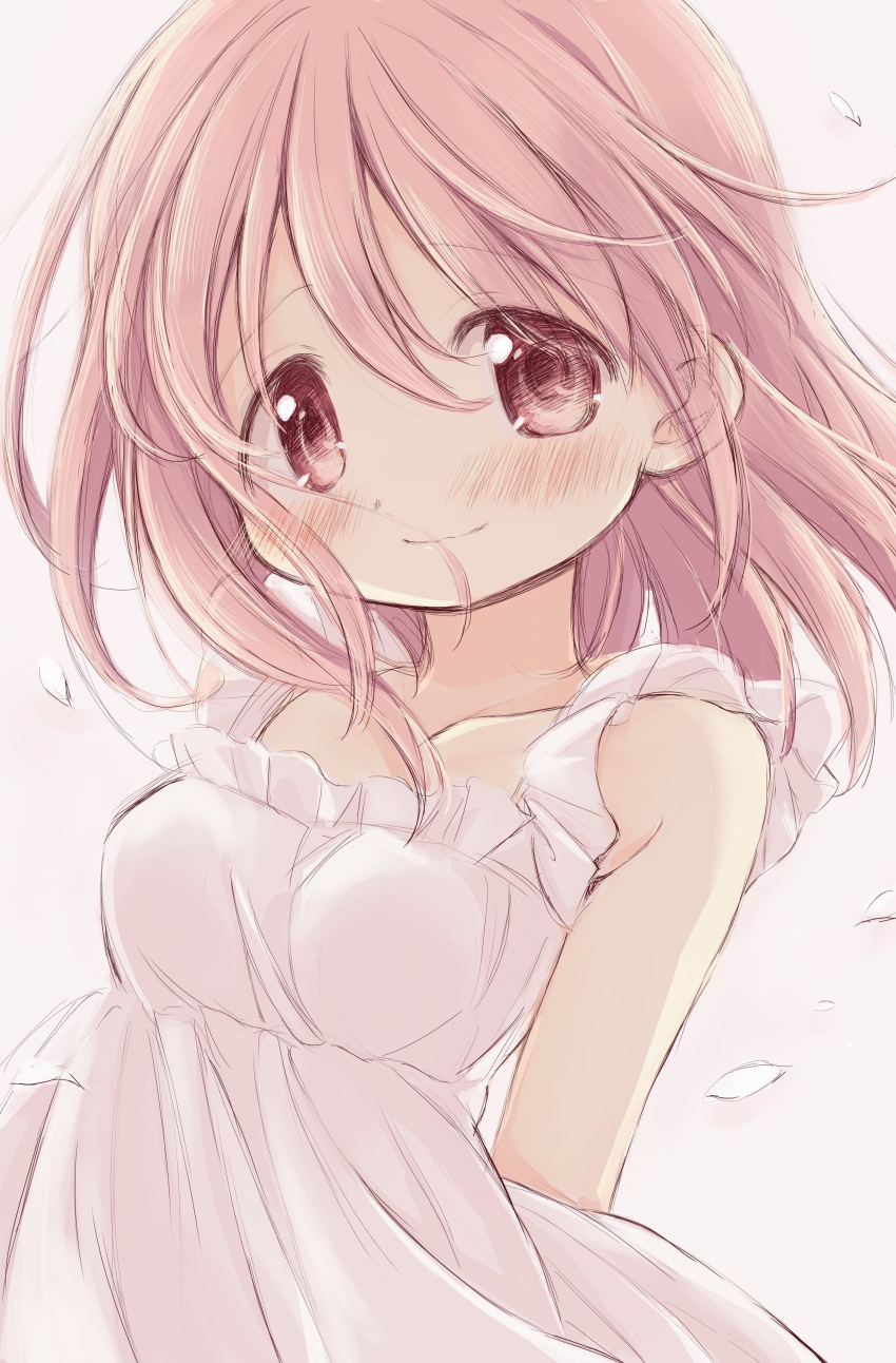 Safebooru - 1girl absurdres alternate costume arms behind back bare arms blush closed mouth ...