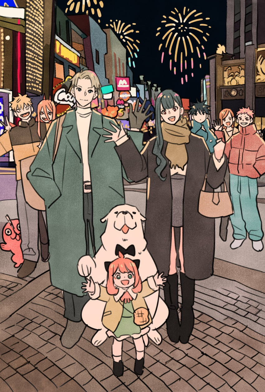 Safebooru - anya (spy x family) black coat blonde hair blunt bangs bond ...