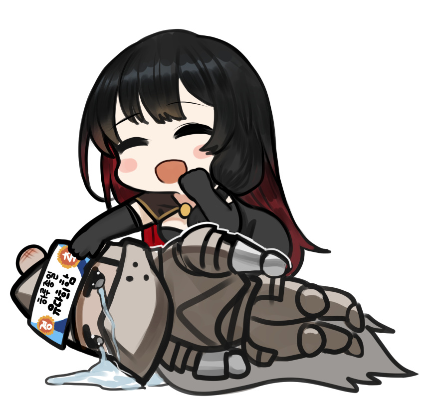 Safebooru - 1boy 1girl :d armor armored boots black gloves black hair ...