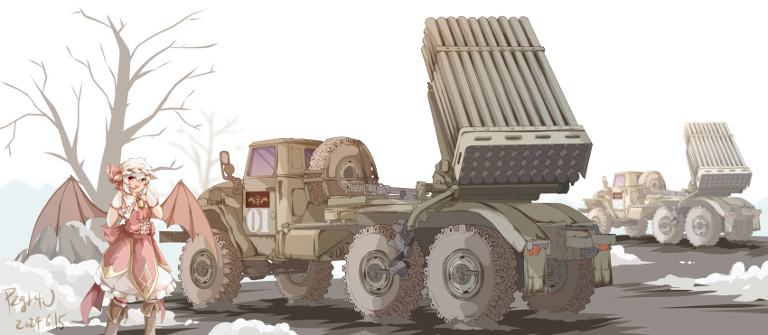 Safebooru - 1girl absurdres bm-21 highres military motor vehicle ...