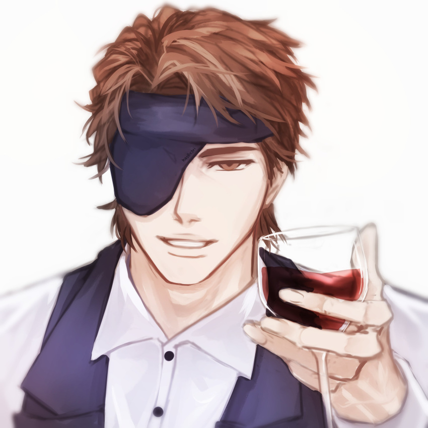 Safebooru - 1boy absurdres aizen sousuke alcohol alternate costume ...