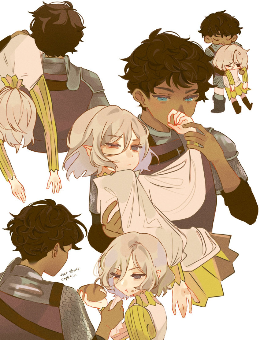 Safebooru - 2boys armor bags under eyes black eyes black hair blue eyes ...
