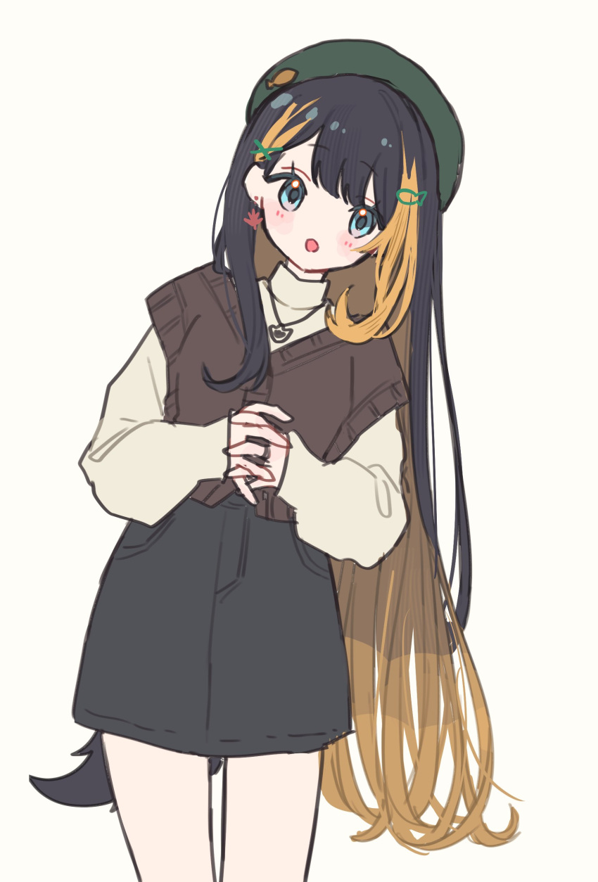 Safebooru - 1girl absurdres alternate costume alternate hair length alternate hairstyle beret ...