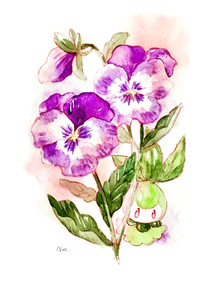 Safebooru - bright pupils colored pencil (medium) flower full body ...