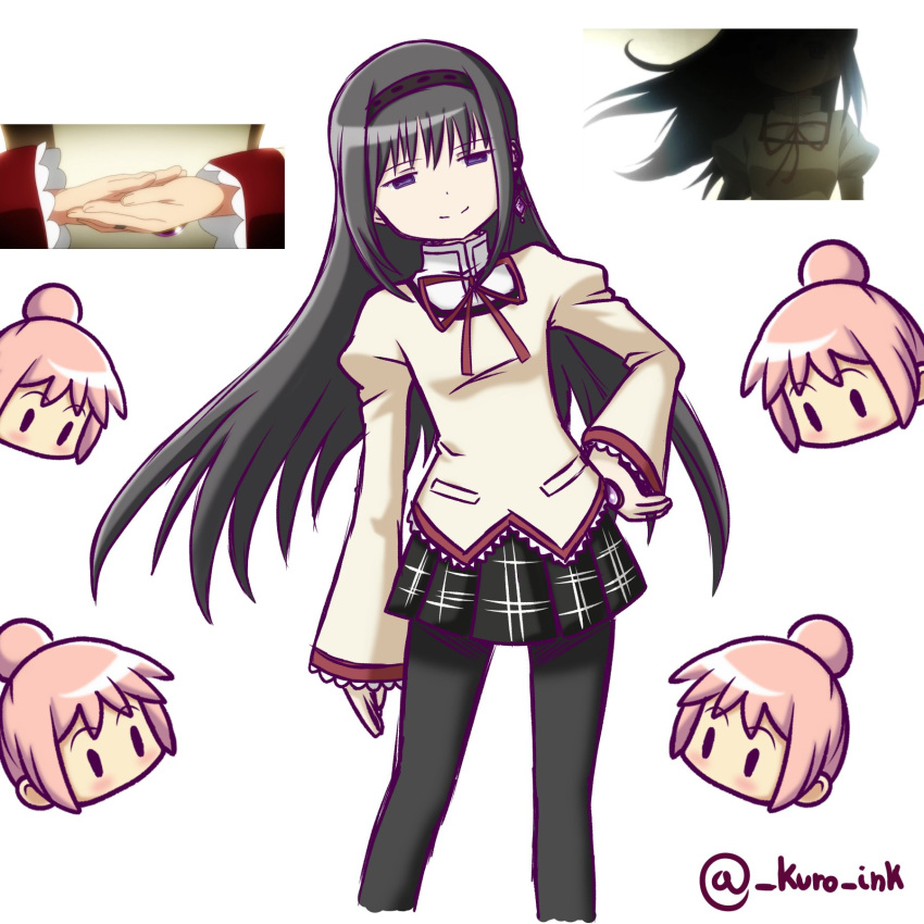 Safebooru - 1girl akemi homura black hair black pantyhose headband highres kaname madoka kuro ...