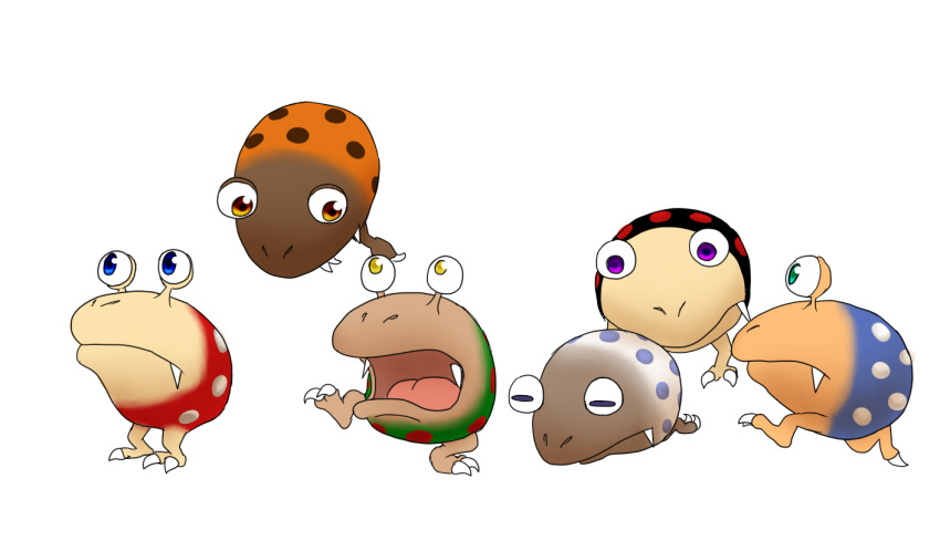 Safebooru - blue eyes bulborb closed eyes commentary request fang fang ...