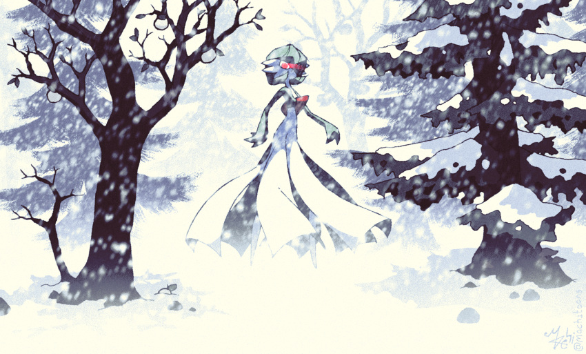 Safebooru - artist name bob cut colored skin dress forest gardevoir ...