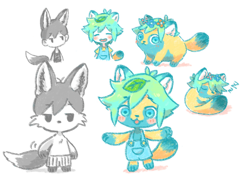 Safebooru - 2boys animal ears animalization basil (headspace) (omori ...