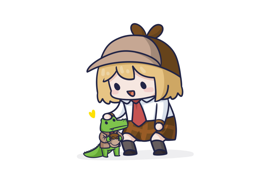 Safebooru - 1girl absurdres alligator bent over black eyes black ...
