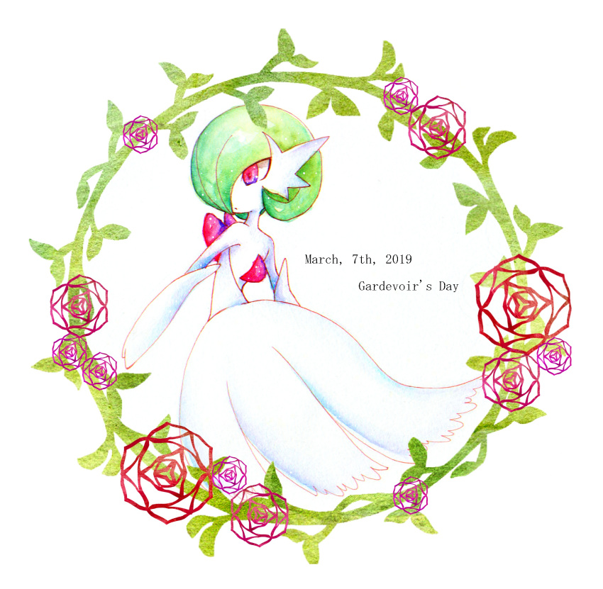 Safebooru - bob cut colored skin dated dress elbow gloves gardevoir ...